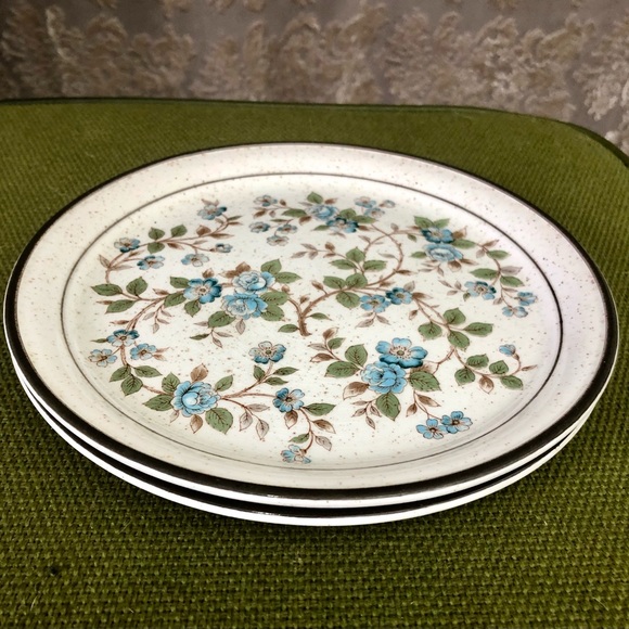 Dining | Vintage Arklow Honey Stoneware Avonmore Blue Rose Floral Salad ...